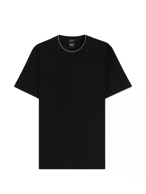 BOSS Slim-fit Contrast-trim T-shirt