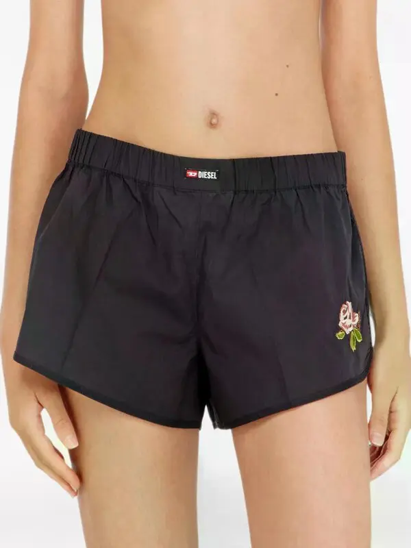 DIESEL® Cotton Boxers With Floral Embroidery