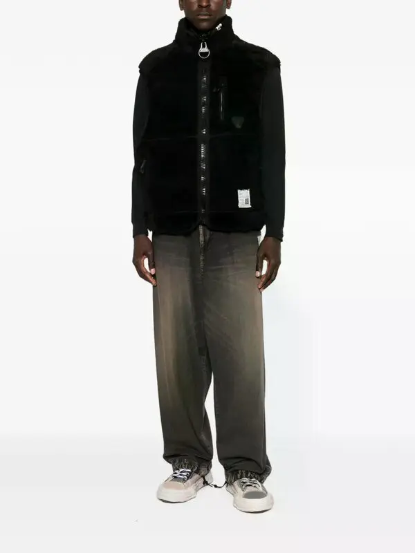 Mihara Yasuhiro Faux Shearling High Neck Gilet
