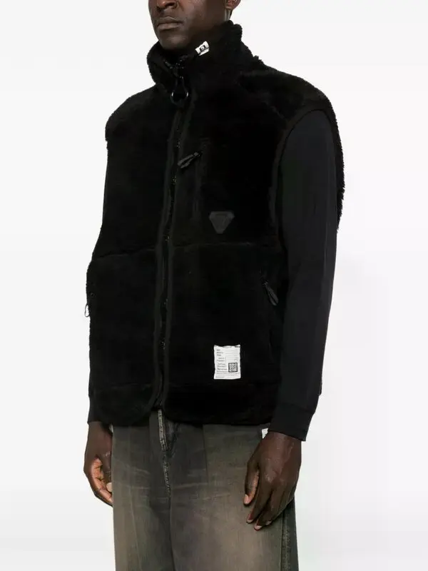 Mihara Yasuhiro Faux Shearling High Neck Gilet