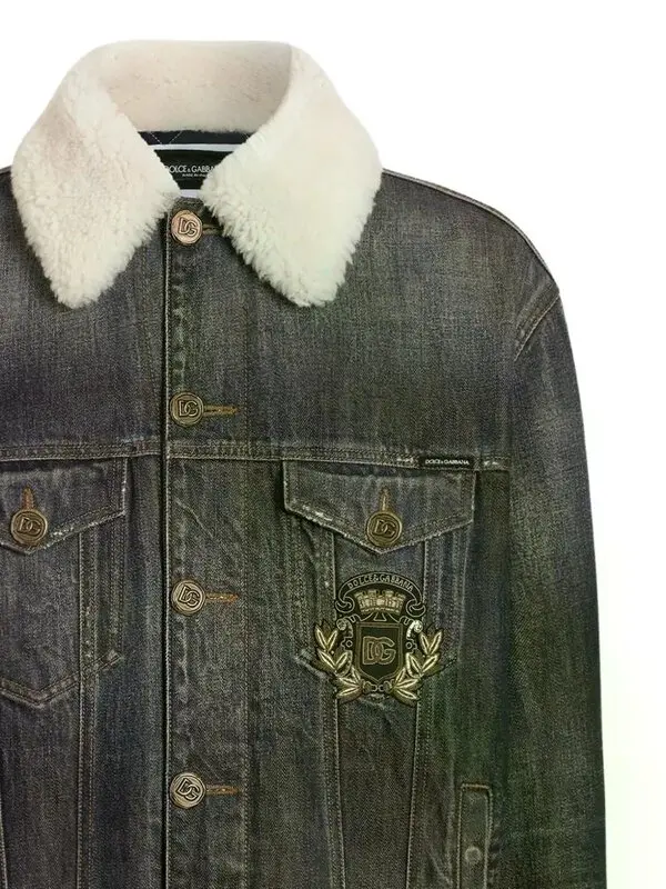 Dolce & Gabbana Denim Jacket With Logo-patch