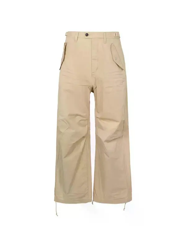 Dsquared2 Utility2 Cotton Wide Pants - Neutrals