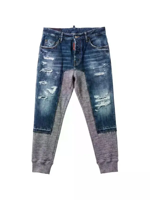 Dsquared2 Distressed Panelled Jeans - Blue