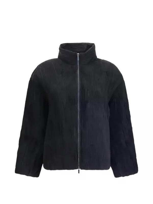 GONGDID DESIGN Padded Plissé Bomber Jacket