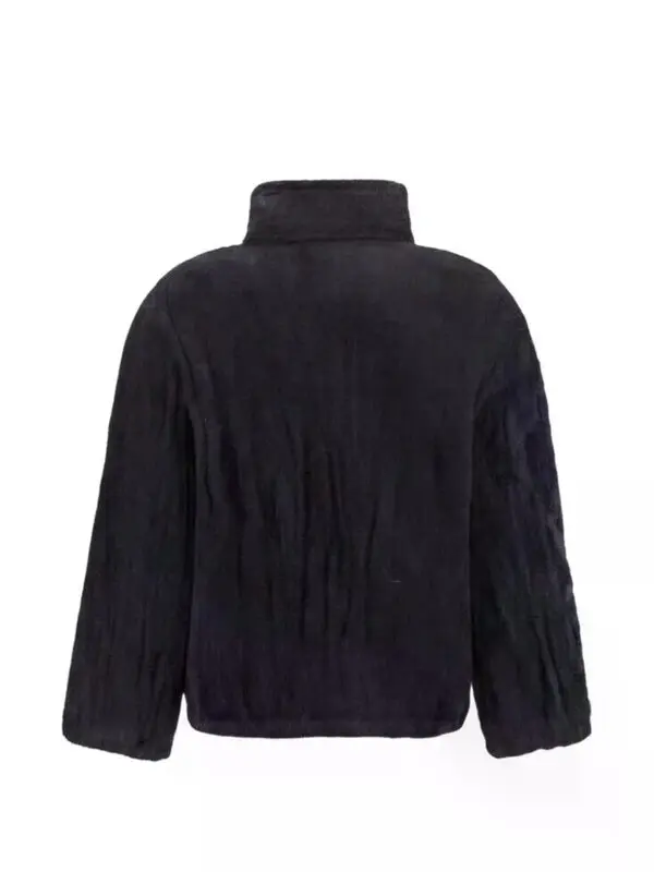 GONGDID DESIGN Padded Plissé Bomber Jacket