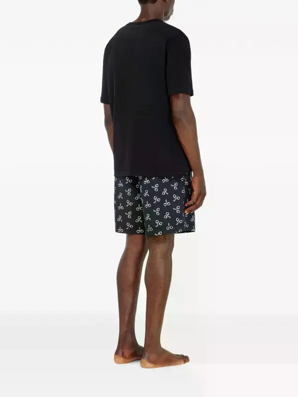 DIESEL® Cotton Pyjama Set With Handcuff Print