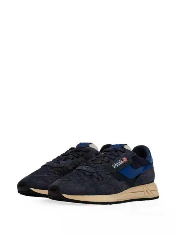 AUTRY Reelwind Low Sneakers In Space And Lapis Nylon And Suede