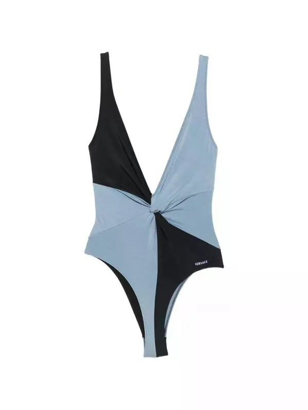 Versace Twist-detail Swimsuit - Blue