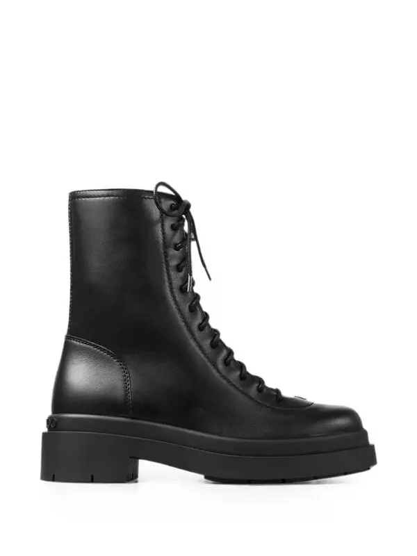 JIMMY CHOO Sima Flat Smooth-leather Ankle Boots - Black