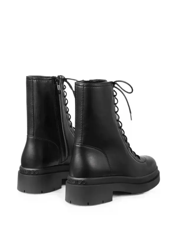JIMMY CHOO Sima Flat Smooth-leather Ankle Boots