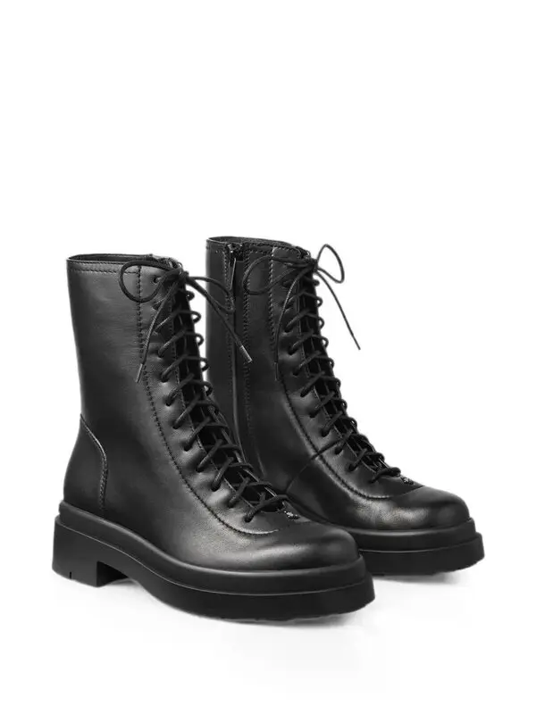 JIMMY CHOO Sima Flat Smooth-leather Ankle Boots