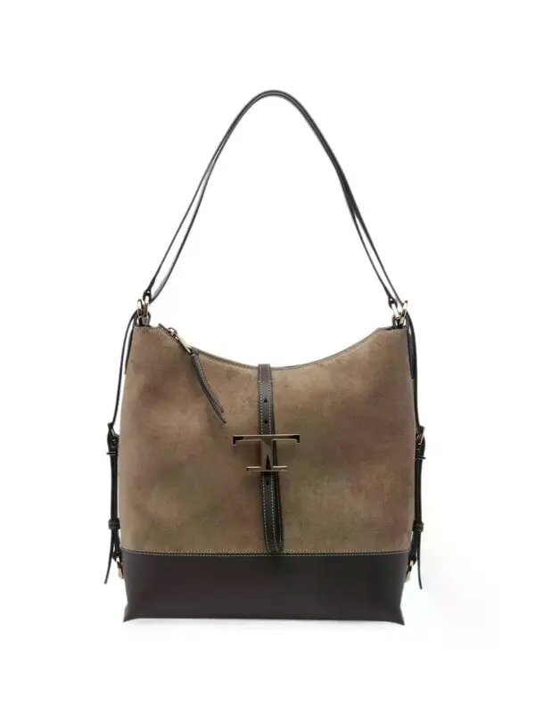 TOD'S T-timeless Suede Leather Backpack - Neutrals