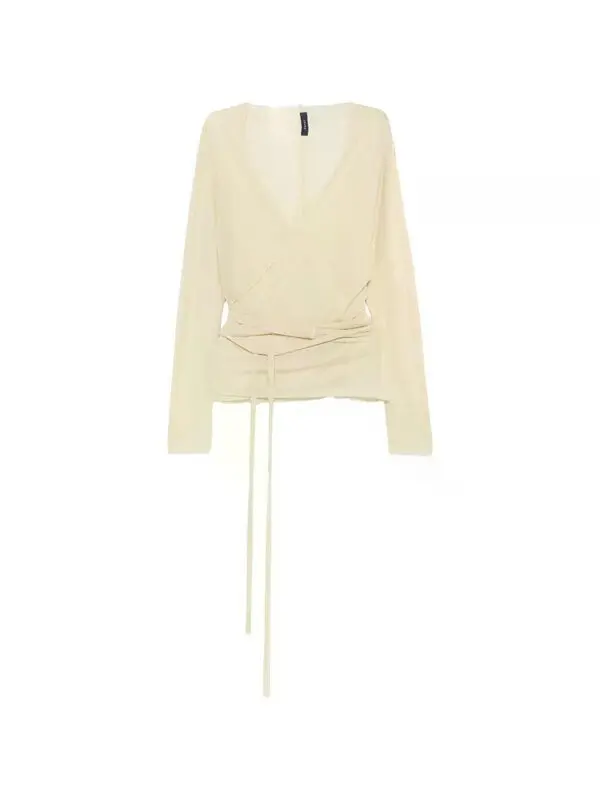 Soeur Luth Wrap-style Blouse - Neutrals