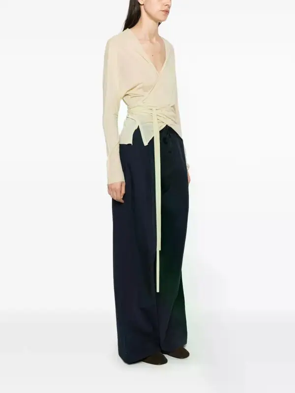 Soeur Luth Wrap-style Blouse - Neutrals