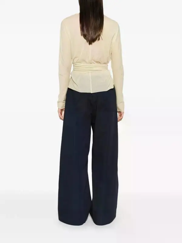 Soeur Luth Wrap-style Blouse - Neutrals