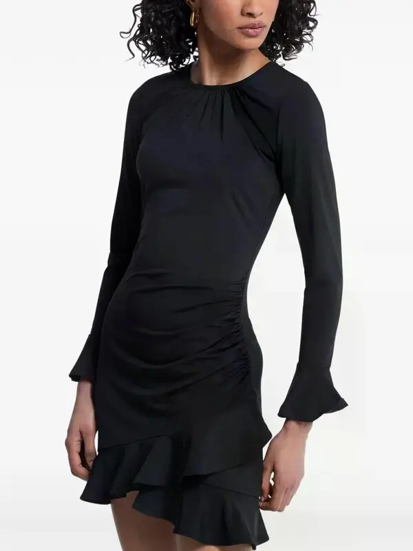 Michael Kors Ruched Mini Dress - Black