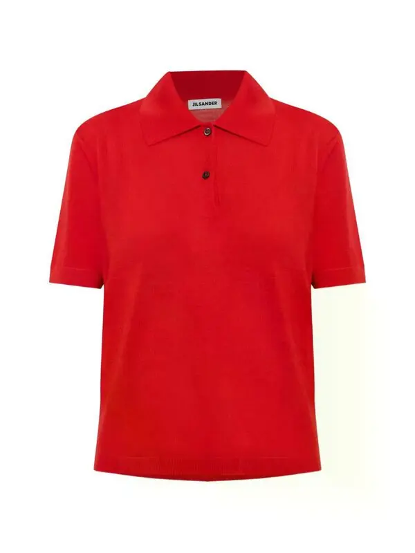 JIL SANDER Short-sleeve Wool Polo Shirt