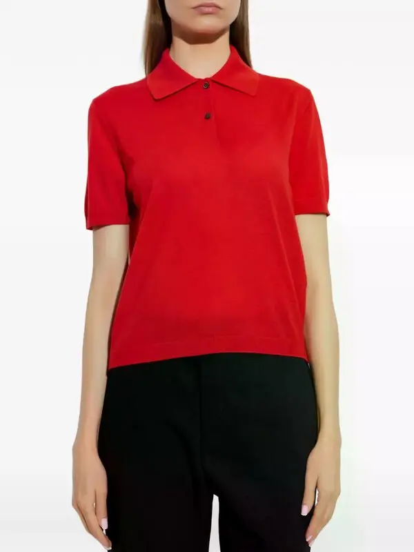 JIL SANDER Short-sleeve Wool Polo Shirt