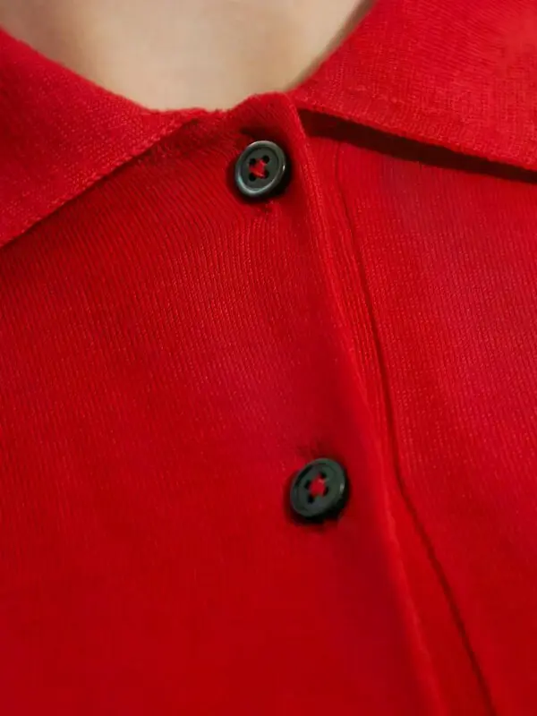 JIL SANDER Short-sleeve Wool Polo Shirt