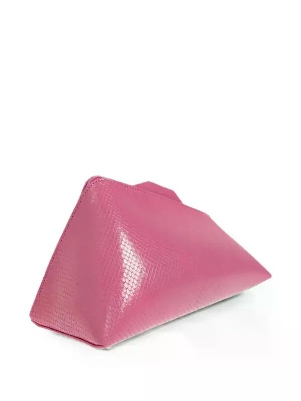 Attico 8:30pm Snakeskin-effect Clutch Bag - Pink