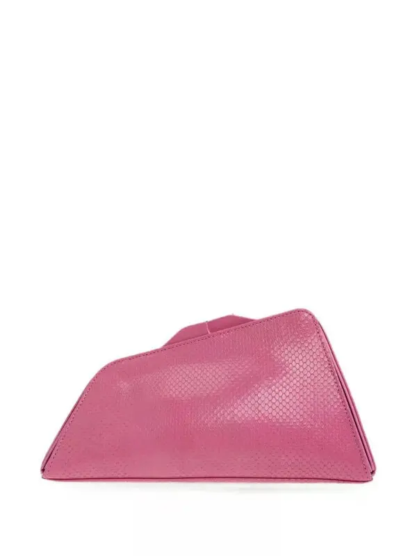 Attico 8:30pm Snakeskin-effect Clutch Bag - Pink