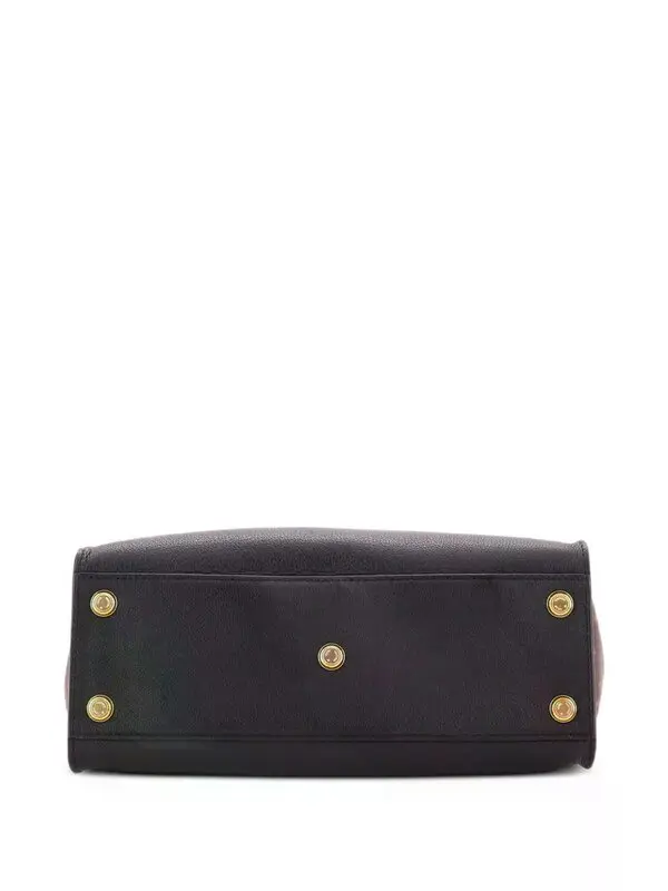 LOUIS VUITTON On My Side Leather With Monogram Canvas Mm Tote Bag - Black