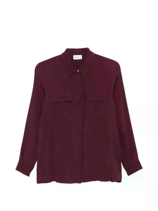 Marella Mllfestoso1 Button-up Chest-pocket Shirt - Red