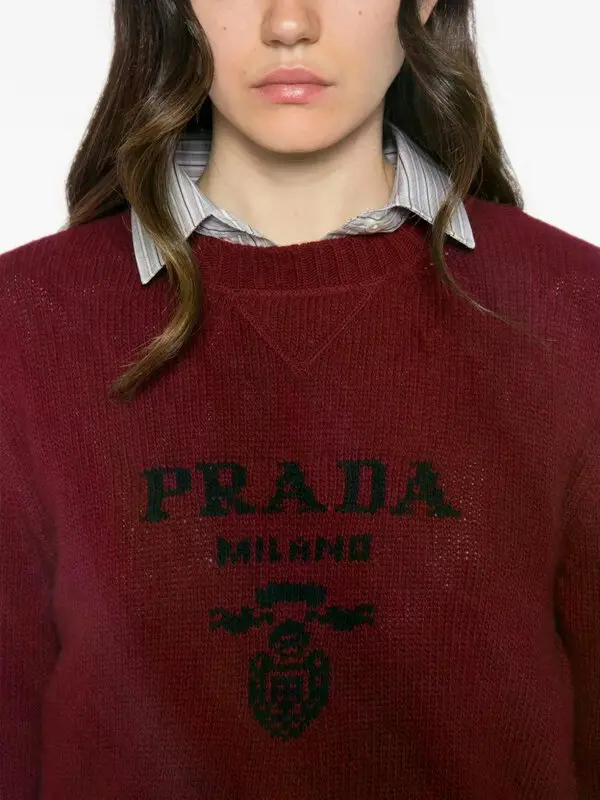 Prada Logo-intarsia Sweater