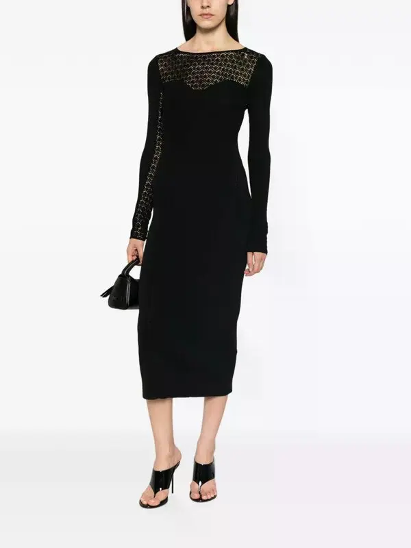 Patrizia Pepe Patterned-knit Midi Dress