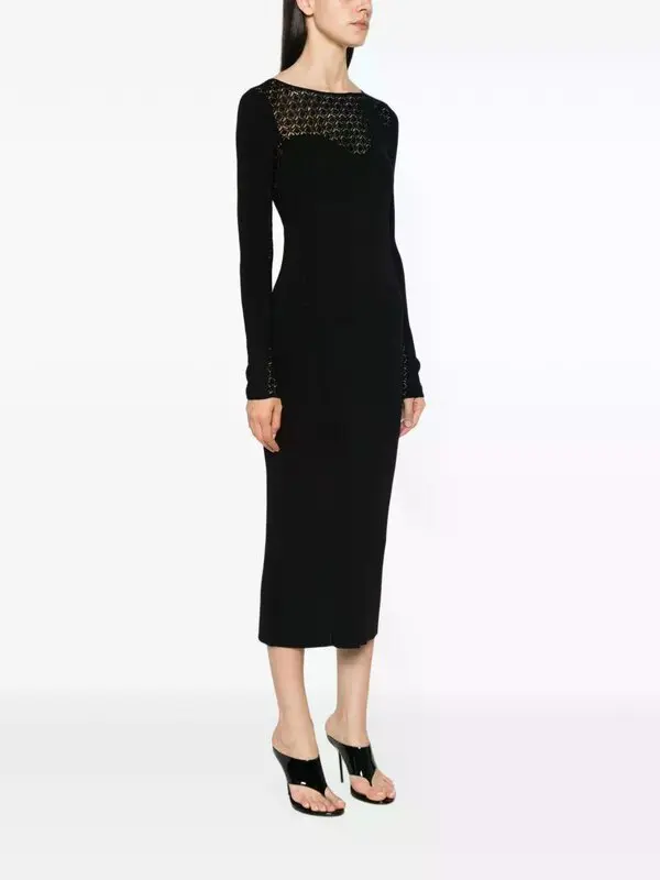 Patrizia Pepe Patterned-knit Midi Dress