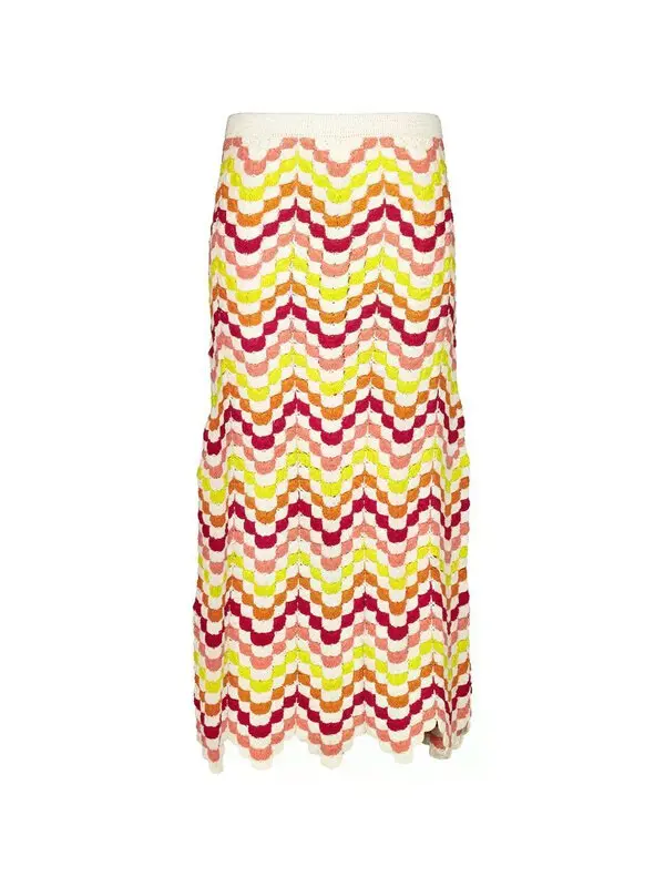 Escvdo Abanico Crochet Safi Skirt