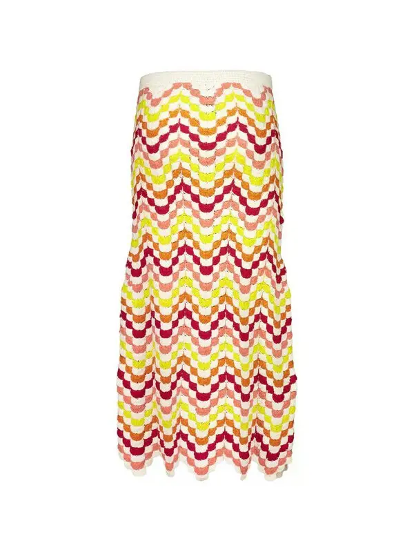 Escvdo Abanico Crochet Safi Skirt