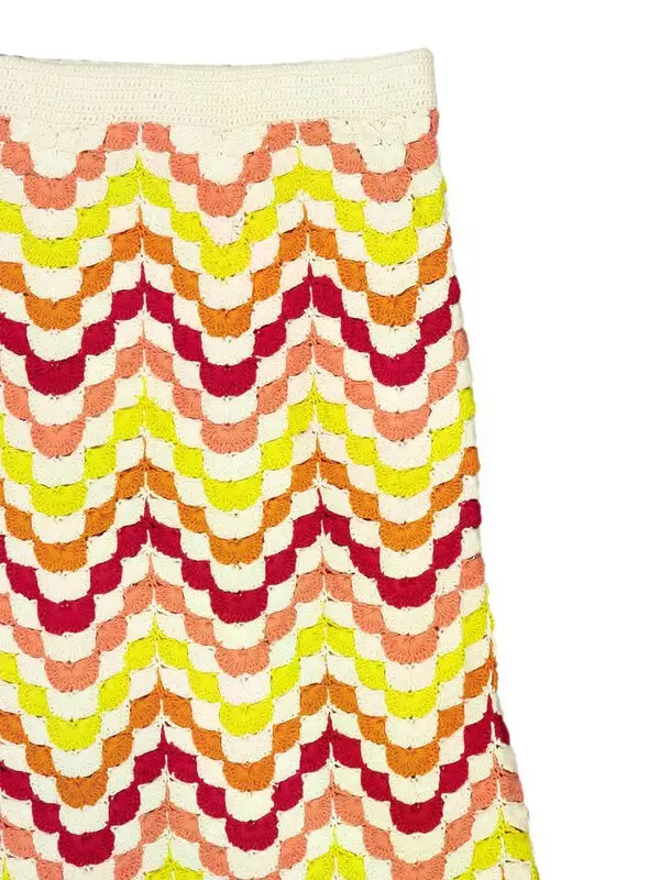 Escvdo Abanico Crochet Safi Skirt