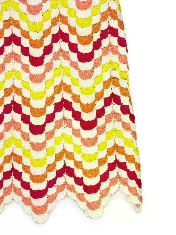 Escvdo Abanico Crochet Safi Skirt