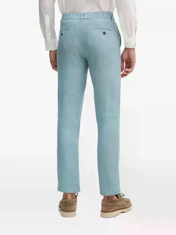 TRUSSARDI Slim-fit Embroidered Logo Trousers