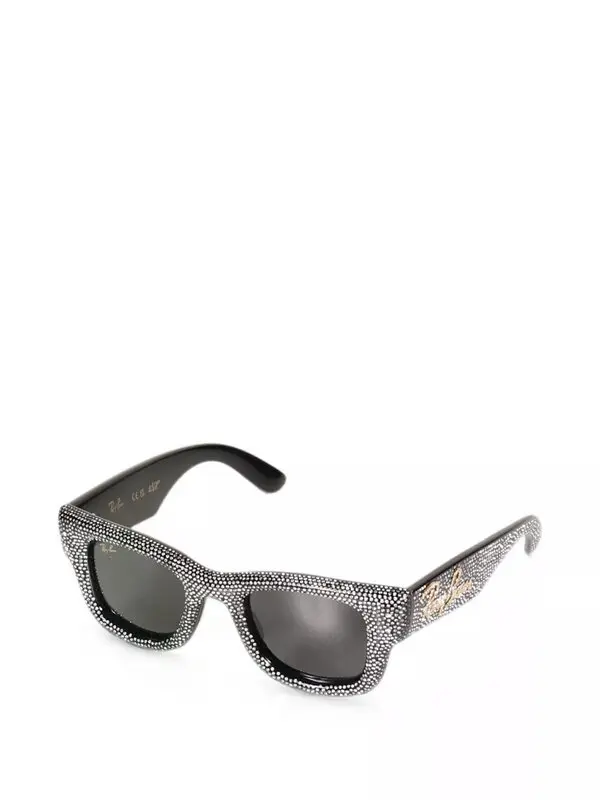 Ray-ban X A$ap Rocky Wayfarer Puffer Crystal Pavè Edition Sunglasses - Silver