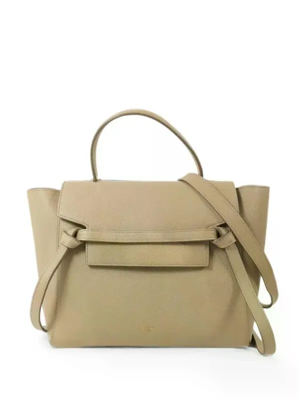 Celine Micro Belt Leather Tote Bag - Neutrals
