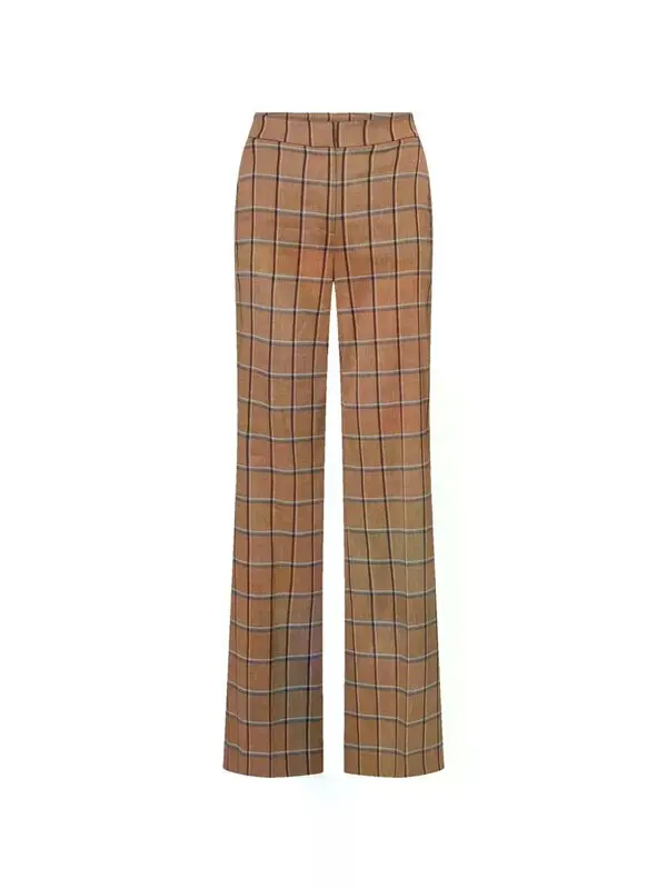 Veronica Beard Tonelli Check-pattern Trousers - Brown