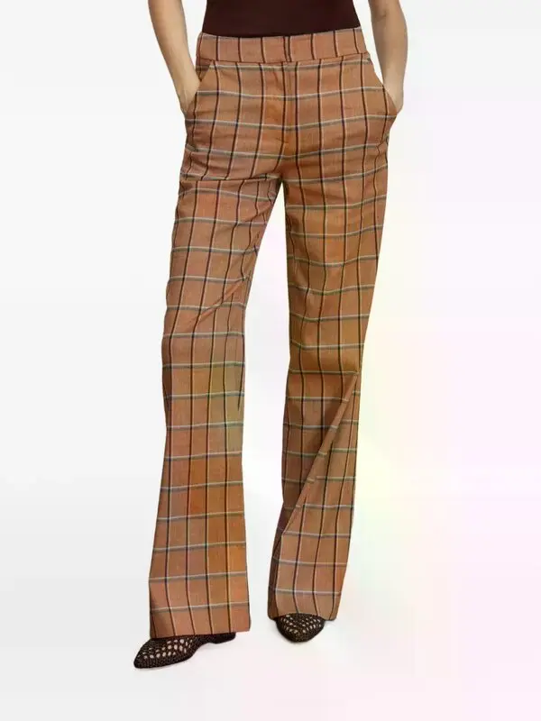 Veronica Beard Tonelli Check-pattern Trousers