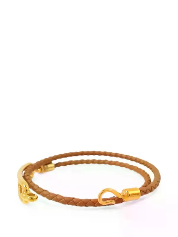 Hermès Roulis Braided-leather Bracelet