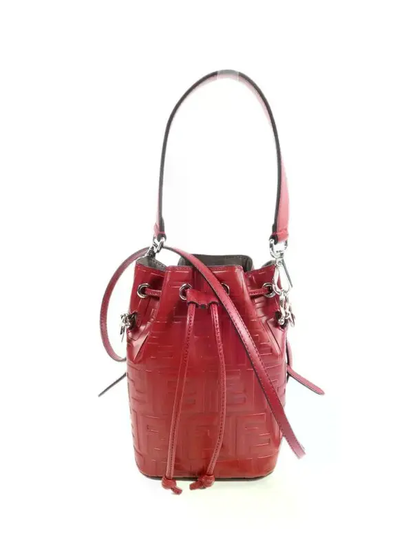Fendi Mon Tresor Leather Bucket Bag - Red