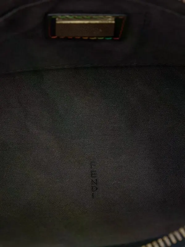 Fendi 2010-2026 Multicolor Zucca Spalmati Chain Pochette Shoulder Bag - Black