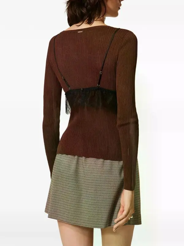 TWINSET Silk-blend Jumper With Top