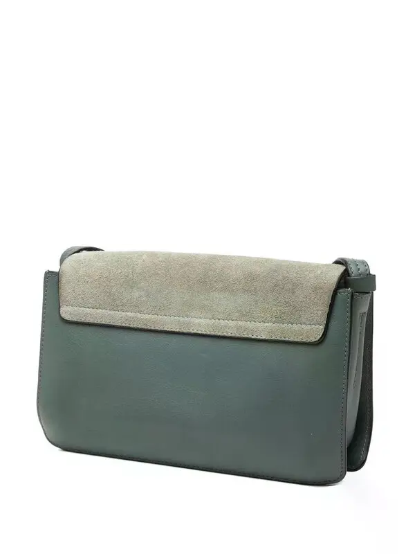 Chloé Suede And Calfskin Faye Crossbody Bag - Grey