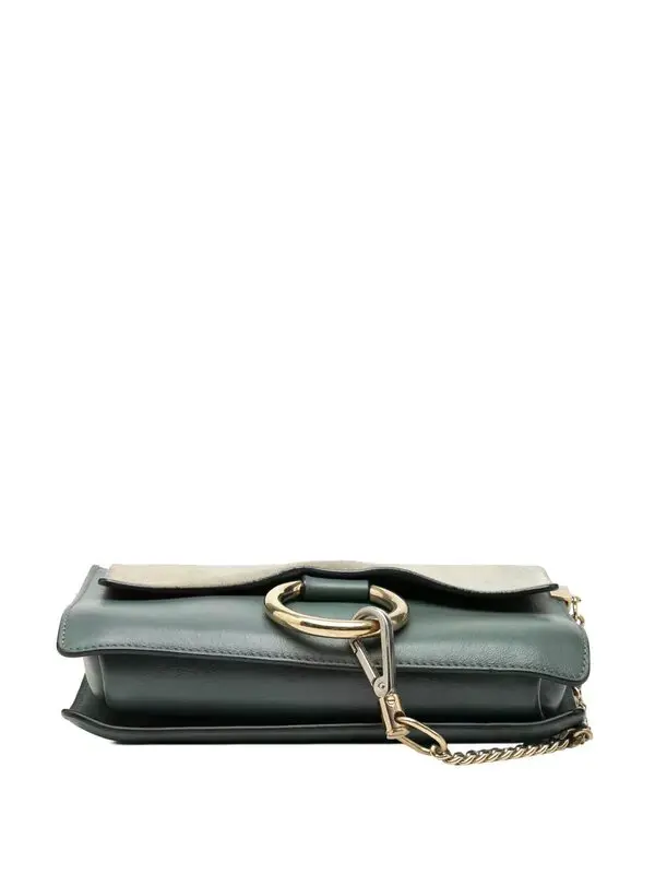 Chloé Suede And Calfskin Faye Crossbody Bag - Grey