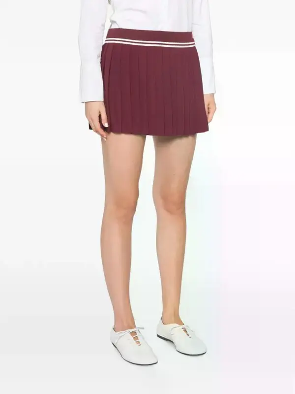 SPORTY & RICH Abigail Pleated Mini Skirt