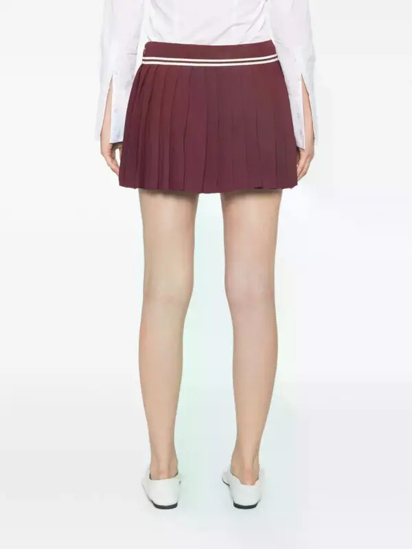 SPORTY & RICH Abigail Pleated Mini Skirt