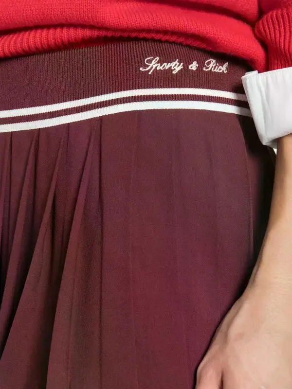 SPORTY & RICH Abigail Pleated Mini Skirt