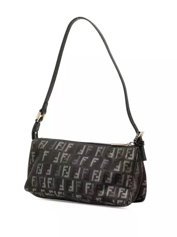 Fendi 2000-2010 Zucchino Denim Pochette Shoulder Bag
