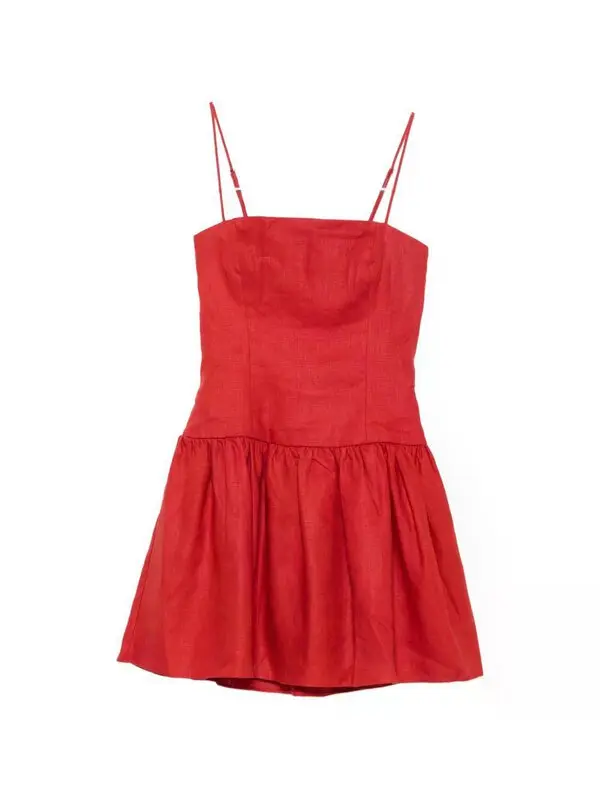 Faithfull The Brand Uma Smocked-waist Mini Dress - Red
